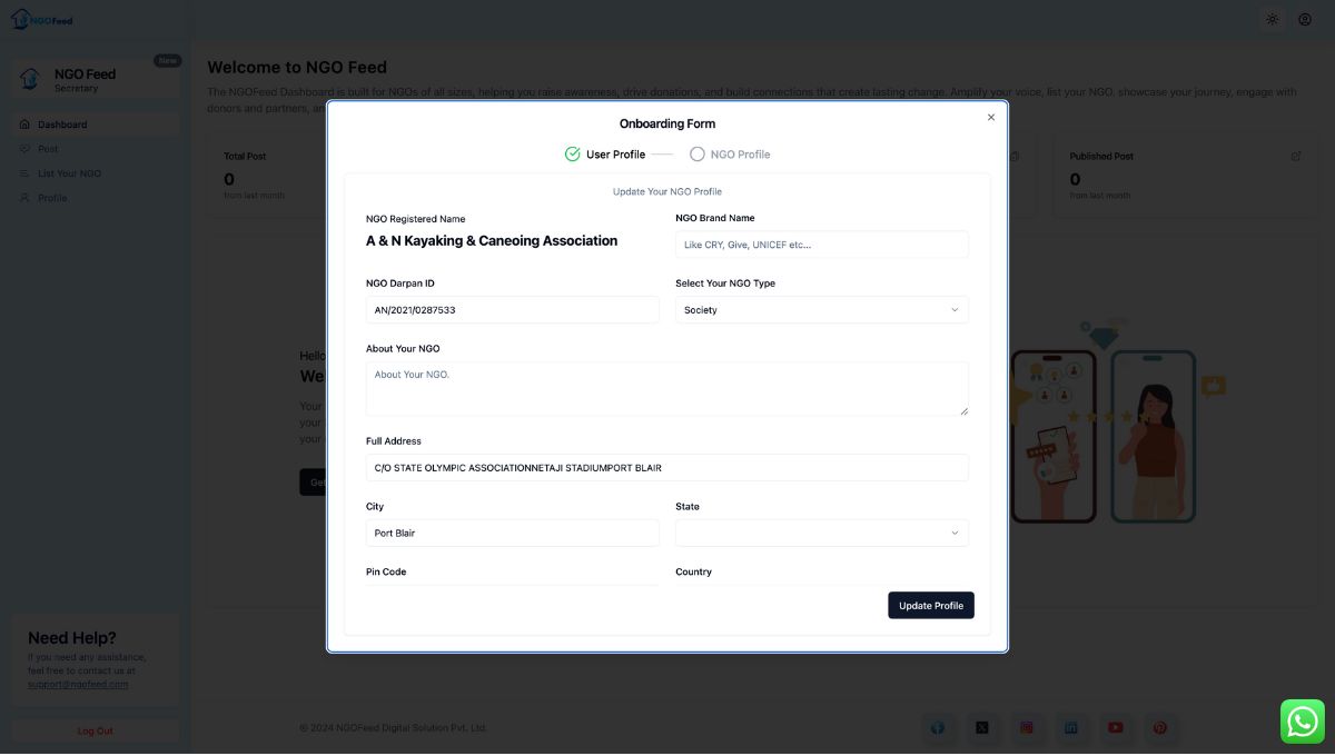 NGOFeed Dashboard Documents